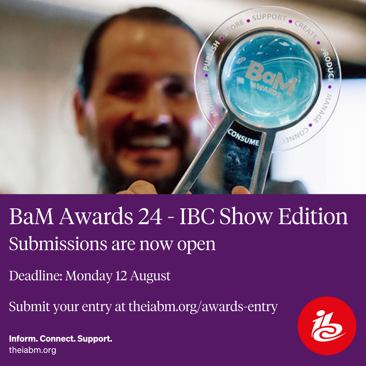 Call for entries for IABM BaM Awards® IBC Show 2024 edition